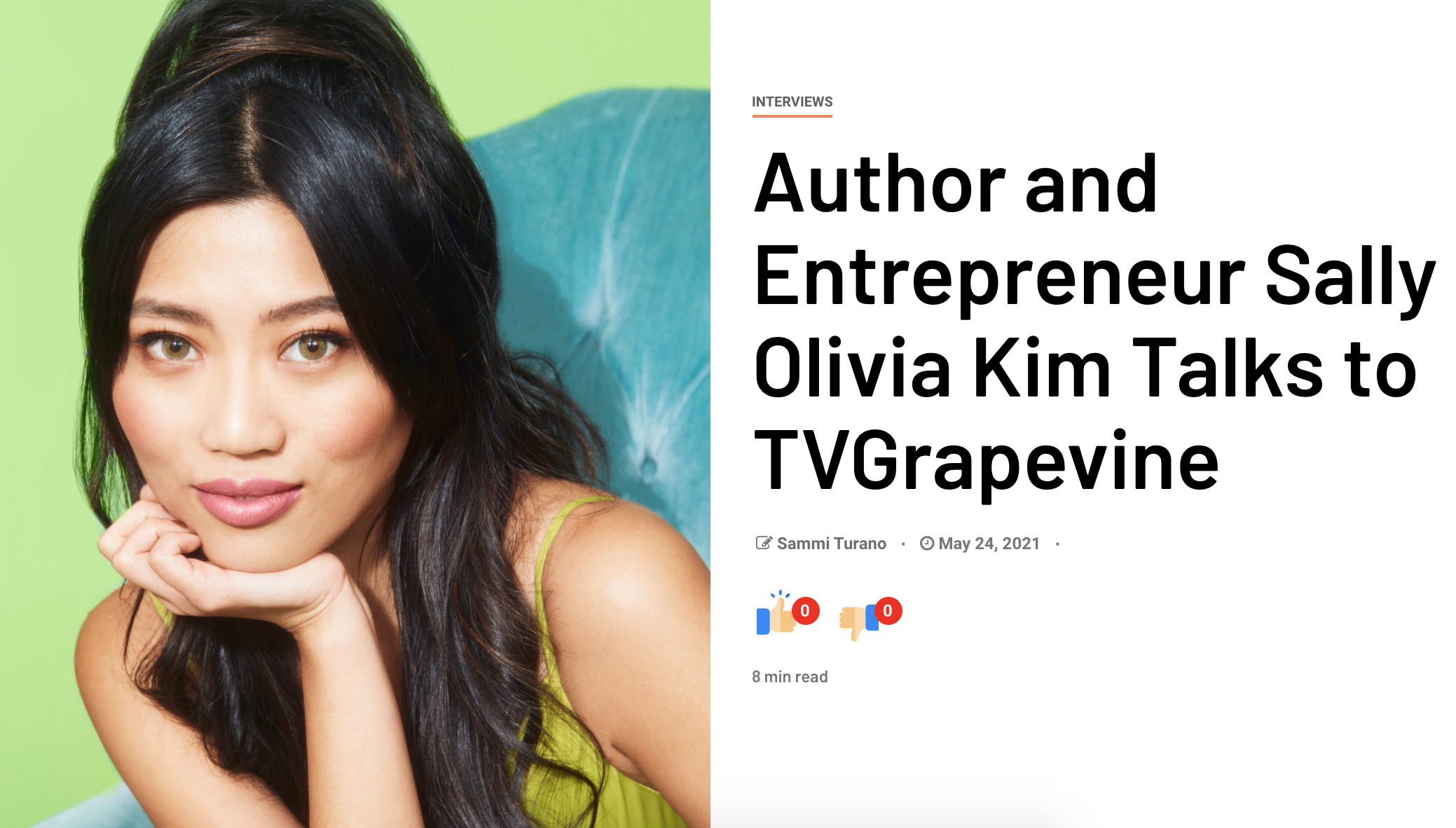 TVGrapevine | Author and Entrepreneur Sally Olivia Kim – CRUSHED TONIC