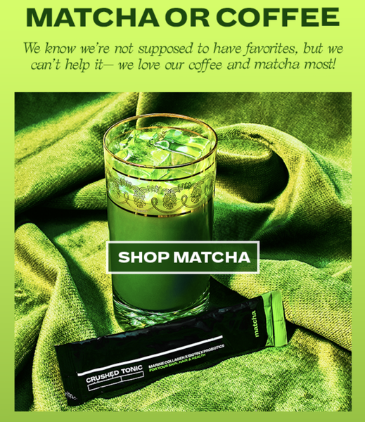 Team Matcha or Team Coffee? – CRUSHED TONIC